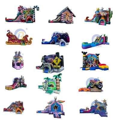 China 14 Years Age Range Outdoor Inflatable Bounce House Castle with Slide and Water Park for sale