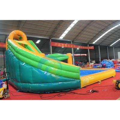 China Backyard Games for Kids Commercial Water Slide Inflatable Pool Combo and Spray Tools for sale