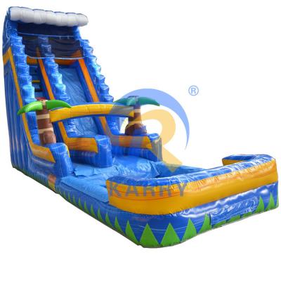 China Outdoor Playground Big Palm Tree Water Slide CE Standard Air Blower Included for sale