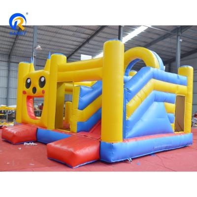 China OEM Accepted Design Pikachu Inflatable Bouncer Air Water Slide Jumping Bouncy Castle for sale