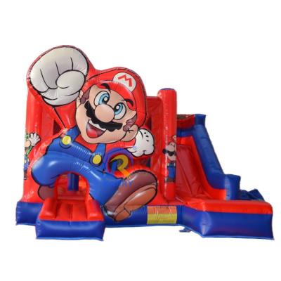 China Unisex SuperMario Inflatable Bounce House with Water Slide Customized Entertainment for sale