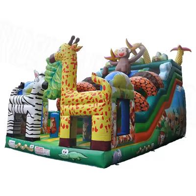 China Customized Color Safari Park Inflatable Bouncer for Children's Fun at Outdoor Park for sale