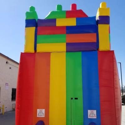 China 5-10 Passenger Inflatable Water Slide Pool Rental with Rainbow Pool and Slide Package for sale