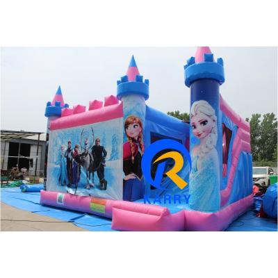 China Gender-Neutral Pink House Bounce Combo Jumping Bouncy Castle with Slide and Blower for sale