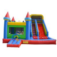 China Optional Sizes Bouncy Castle with Slide and Pool Inflatable Bouncing Castles for sale
