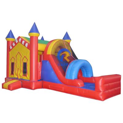 China Portable Trampoline Air Jumping Castle Bouncer with Pool Slide Yellow Features PORTABLE for sale