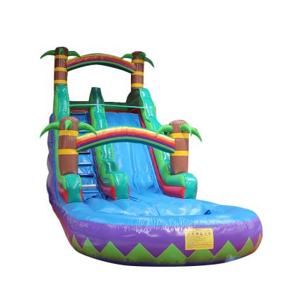 China Customized Backyard Inflatable Water Slide and Trampoline for Kids Swimming Adventure for sale