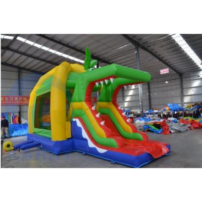China Kids' Inflatable Bouncer Slide Combo Small Jungle Crocodile Castle with Funny Slide for sale