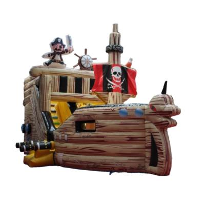 China Large Inflatable Pirate Bouncer Slide Popular Rental Water Slide with Bouncy Castle for sale