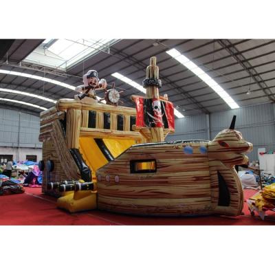 China Large Inflatable Pirate Bouncer Slide Popular Rental Water Slide with Bouncy Castle for sale