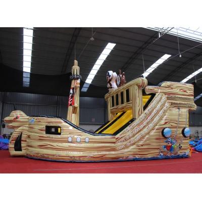 China Large Inflatable Pirate Bouncer Slide Popular Rental Water Slide with Bouncy Castle for sale