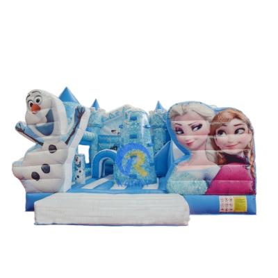 China Unisex Kids Frozen Inflatable Bounce House with Slide Combo Repair Kits Included for sale