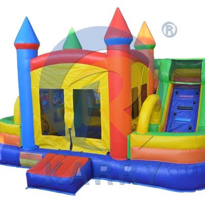 China Get Your Kids Active Castle Slide Inflatable Bouncy Castle Bouncer House with Side Slide for sale