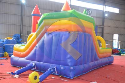 China Get Your Kids Active Castle Slide Inflatable Bouncy Castle Bouncer House with Side Slide for sale