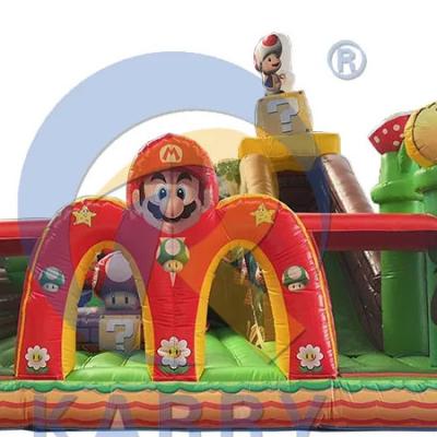 China Jumping Bouncy Slide with Repair Kits Commercial PVC Inflatable Mario Fun City Park for sale