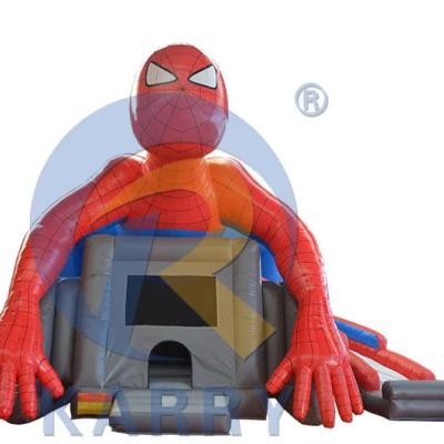 China CE Blower and Repair Kit Included Popular Spider man Bouncy Slide Combo for Commercial for sale