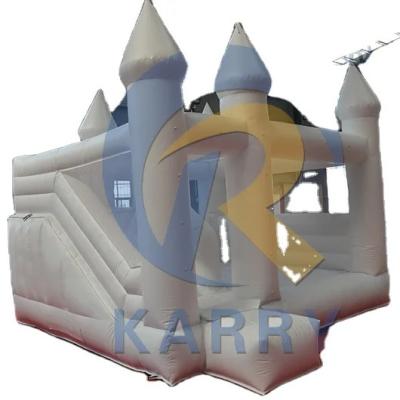 China Customized Outdoor Playground Inflatable White Bounce House with Slide and Bouncy Castle for sale