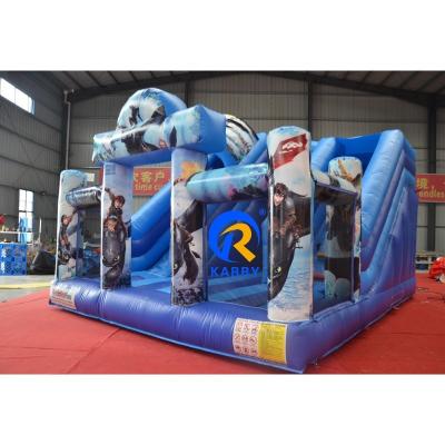 China PVC Inflatable Bouncer Slide Combo How To Train Your Dragon Dual Lane Jumping Castle for sale
