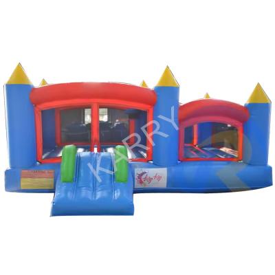 China 0.55mm PVC Tarpaulin Kids Inflatable Bouncer Bounce House with Slide and Jumping Castle for sale