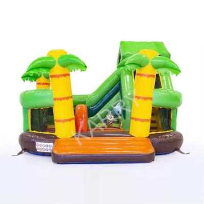 China Age Range 14 Years Up Outdoor Kids Trampoline Game PVC Inflatable Castle with Slide for sale