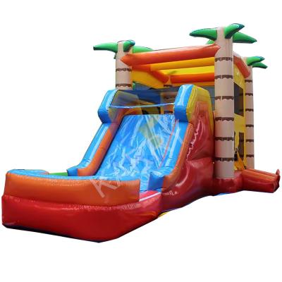 China Customized Logo Acceptable Portable Inflatable Bounce House with Slide and Blower for sale