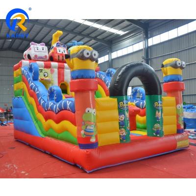 China Circus Theme Inflatable Bouncy Castle Slide Combo for Jumping Fun Max Capacity 100-500kg for sale