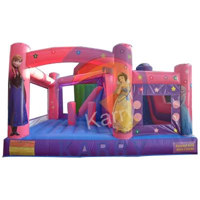 China Princess Pink Inflatable Bounce Houses Slide Combo for Party Rental Express Shipping for sale