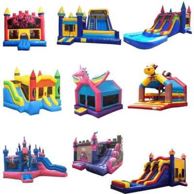 China Children's Amusement Park Trampoline with Internal Slide Customized Jungle Lion King for sale
