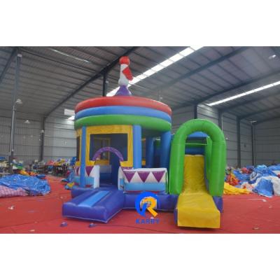 China Yellow Castle Slide Combo Children Inflatable Outdoors Carousel Adults Jumpers Dome Tent for sale