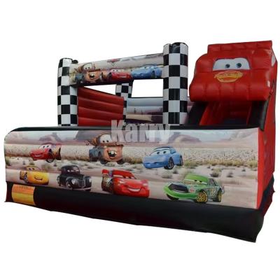 China 5*5m Red Racing Car Combo Castle Slide Inflatable Bouncy Bouncer Combo and Efficiency for sale