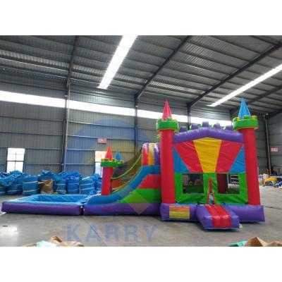 China Kids Outdoor Playground Castle Slide Combo Inflatable Bounce House with Slide for sale