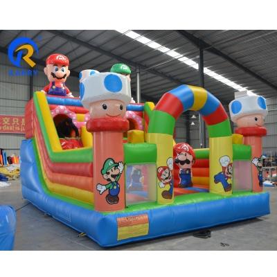 China Low Rate Commercial Rental 2023 Design Mario Cartoon Bouncy Castle Inflatable Bouncer for sale