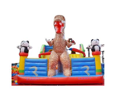 China Party Events Dinosaur Spider-Man Panda Combination Inflatable Bouncy Castle with Slide for sale