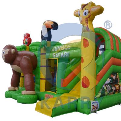 China Portable Inflatable Bounce House With Slide Air Jumping Castles Waterslide Small Bouncer for sale