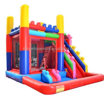 China Unisex Backyard Party Inflatable Jumping Castle Combo Water Slide with Pool and Slide for sale