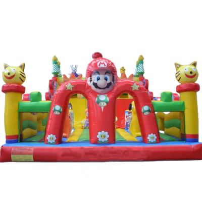 China PORTABLE Commercial Inflatable Bouncer Air Jumping Castle Design Mario Playground Park for sale