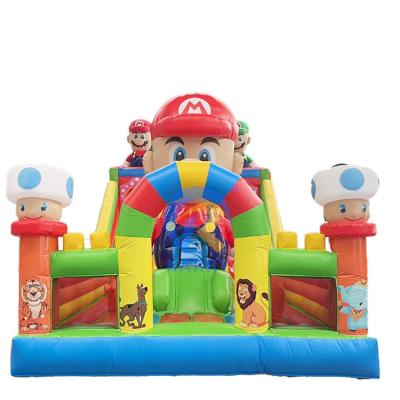 China Full Size Commercial Rental Inflatable Combo Bouncer with Water Slide and Repair Kits for sale