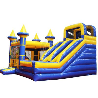 China Jumping Inflatable Cartoon Bouncy Castle with Slide House Outdoor Obstacle Bouncer for sale