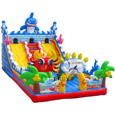 China Customise Sea World Fun City Inflatable Playground for Kids Large Bouncy Castle for sale