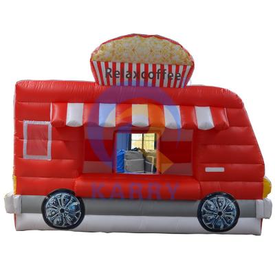 China Indoor PVC Commercial Inflatable Relax Coffee Car Jumping Bouncy Castle Popcorn Booth for sale