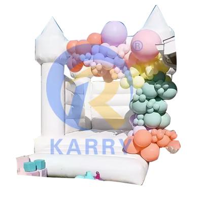 China EN71/CE Certified Pastel Bouncy Castle Jumper With Ball Pit For Outdoor Playground Fun for sale