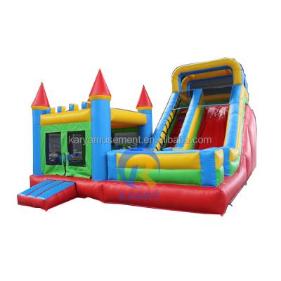 China Adult Inflatable Bouncing Castle with Slide Customized Color and Accessories Included for sale