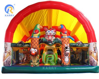 China Large Outdoor Fun City Playground Inflatable Bouncy Castle Maze for Kids and Adults for sale