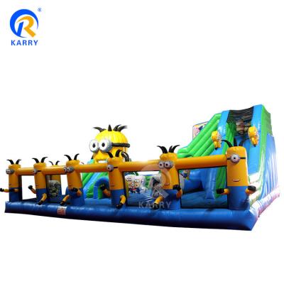 China Water Jumping Castle With Slide inflatable bouncer latest obstacle for 14 Years up for sale