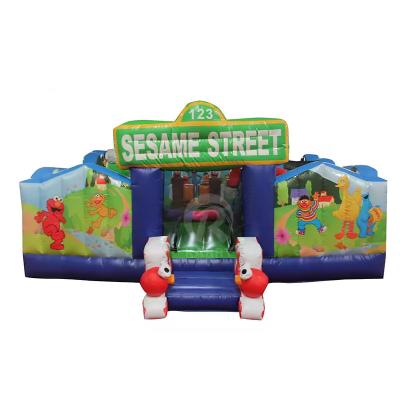 China Customized Size Sesame Street Inflatable Bouncer Bouncy Castle for 14 Years up Age Range for sale