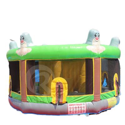 China Logo Printed Bounce House Guardian Tree Elf Inflatable Bouncer Slide with Water Slide for sale