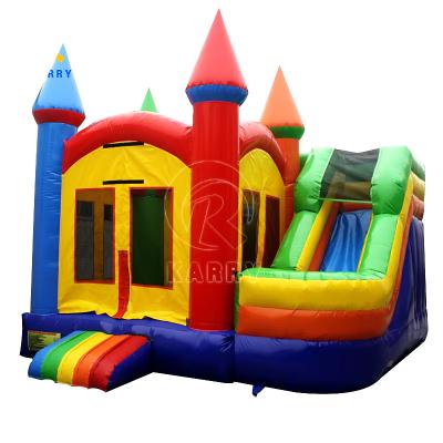 China Customized Color Inflatable Castle Slide Bounce House Combo with Slide for sale