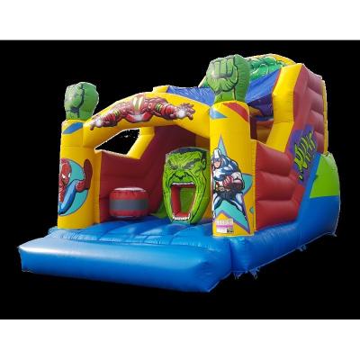 China Optional Sizes 3D Monster Inflatable Bounce House with Dry Slide Air Bouncer Combo for sale