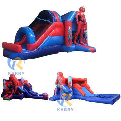 China Spiderman Inflatable Combo Bounce House with Slide Endless Hours of Entertainment for sale