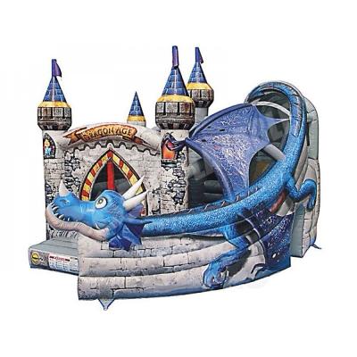 China Inflatable Majestic Bouncing House Castle Combo Slide Optional Sizes for 5-10 Passengers for sale